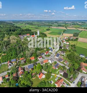 Das Dorf Markt, ein Ortsteil der Marktgemeinde Biberbach aus der ...