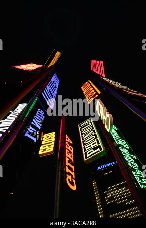 Colorful store signs at night in Akihabara, Tokyo, Japan Stock Photo ...