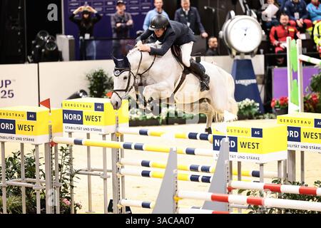 Arnaud Martin of France with Zambo Z during the Prize of Thermoplan at ...