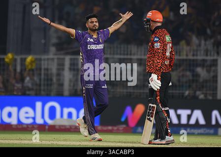 Kolkata Knight Riders Vaibhav Arora and Harshit Rana celebrate after ...