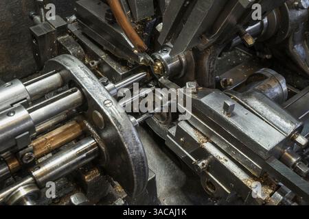 detail of a historic cam-operated automatic lathe Stock Photo - Alamy