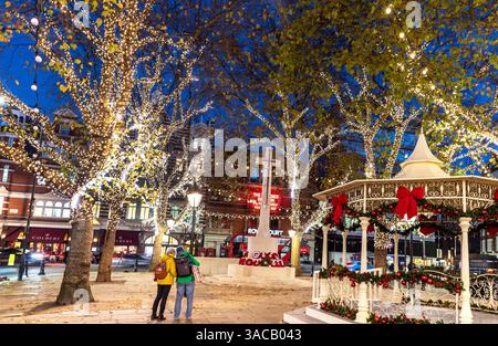 Christmas Lights in Sloane Square London UK Stock Photo - Alamy