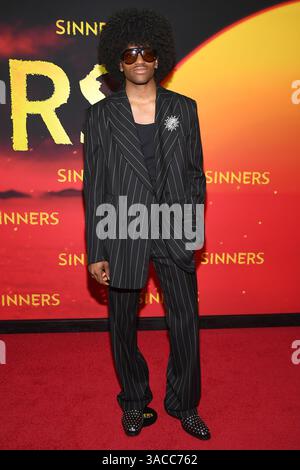 Ny. 03rd Apr, 2025. Layton Lamell at arrivals for SINNERS Premiere, AMC ...