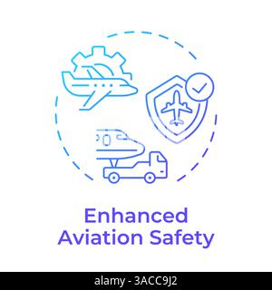 Aviation safety blue gradient concept icon Stock Vector Image & Art - Alamy