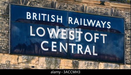 british railways lowestoft central sign norfolk england uk gb Stock ...