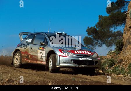 Marcus Gronholm (FIN) Peugeot 206 WRC won the rally.Rally of Cyprus ...