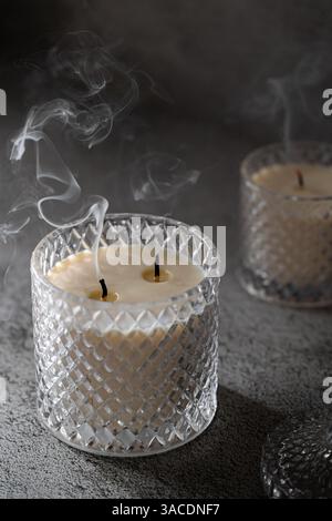 Moody Candlelight – Scented Candles in Glass Jars with Flame and Smoke ...