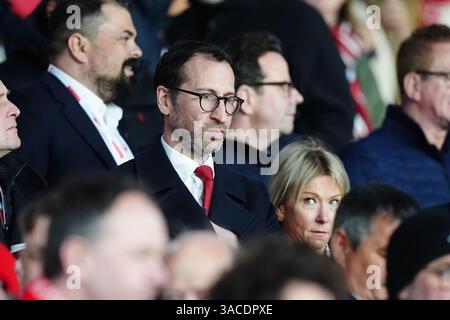 Manchester United's Chief Communication Officer Toby Craig during the ...