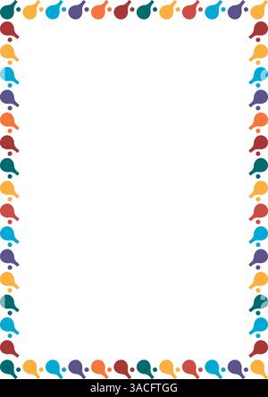 Ping pong game frame. Colorful design for players template. Frame with ...