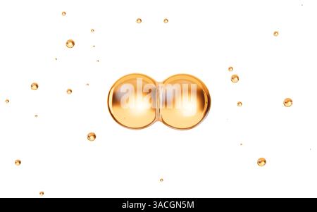 Cells division, Cell divides into two cells, biology and medicine ...