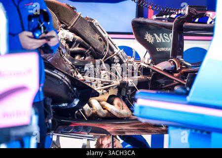 Alpine F1 Team A525, mechanical detail, rear wing, DRS system during ...