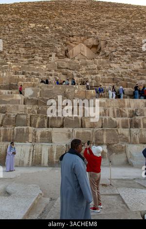 Giza, Egypt; January 20, 2024: Join people visiting the interior of the ...