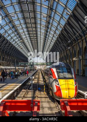 LNER Kings Cross London - LNER Train at London Kings Cross Station. LNER Azuma Train at London's ...