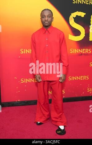 Miles Caton bei der Premiere des Kinofilms Sinners / Blood & Sinners im ...