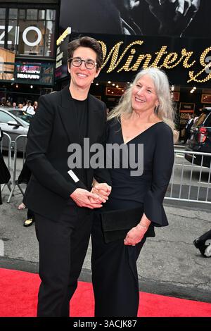 Rachel Maddow and girlfriend Susan Mikula attend the "Good Night, and ...