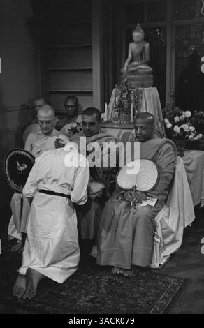 London Man Ordained as Buddhist Monk Peter Morgan (kneeling) is ...