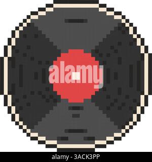 Pixel art Vinyl Record game asset design Stock Vector Image & Art - Alamy