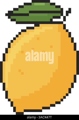 Lemon Pixel Art 8 Bit Video Game Fruit Icon Stock Vector Image & Art ...