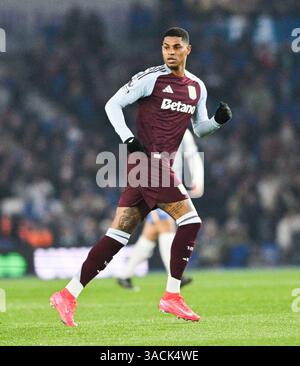 Aston Villa's Marcus Rashford during the Emirates FA Cup quarter final ...