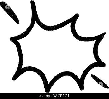 Dynamic comic explosion bursts and speech bubbles in vector silhouettes ...