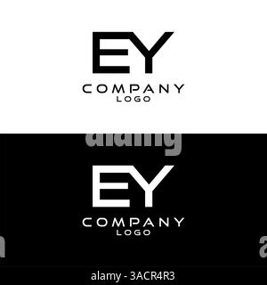Letter EY blue logo sign. Vector logo design for business Stock Vector ...