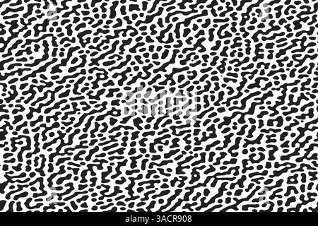 Animal print seamless Turing pattern set. Hand drawn organic texture ...