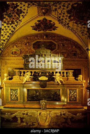 Relics of St. Francis Xavier at the Basilica of Bom Jesus. ASI complex ...