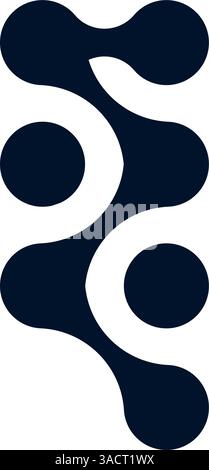 Vector molecule connect with halftone abstract circle dots Stock Vector ...