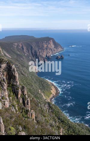 Cape Raoul, a mighty cliff with breathtaking views of the deep and wide ...