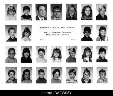 This 1973 yearbook for Bremer Elementary School includes class photos ...