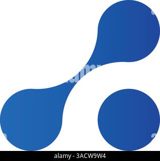 Molecular dot connect pattern with metaball shapes. Abstract fluid morphing paterns. Flat vector ...