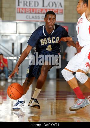 St. John Bosco Braves guard Chris Komin (2) during a CIF high school ...
