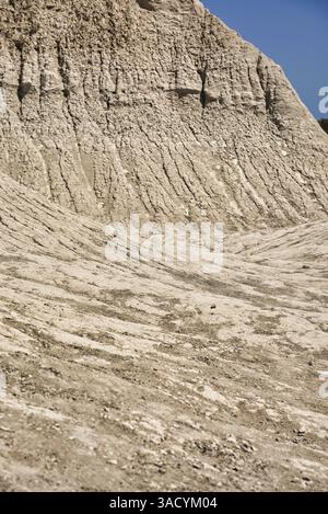 Detail of structures of eroded hills of Komolithi earth pyramids on the ...