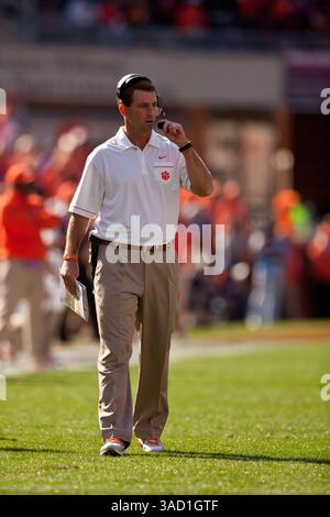 Wake Forest head coach Jake Dickert holds up the Duke's Mayo Bowl ...