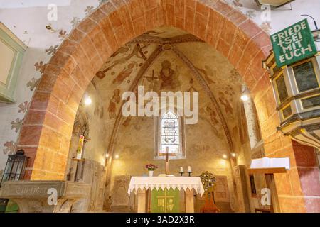 Germany, Hesse, Herleshausen, Castle Church of St. Bartholomew ...