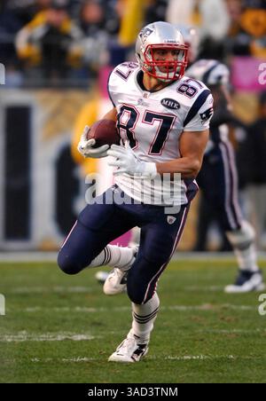 Rob Gronkowski in action during the Super Bowl LIII at Mercedes-Benz ...