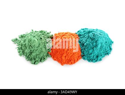 Set of bright powder pigments isolated on white background Stock Photo ...