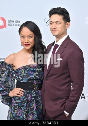 Shelby Rabara, Harry Shum Jr at the after-party for 33rd Elton John ...