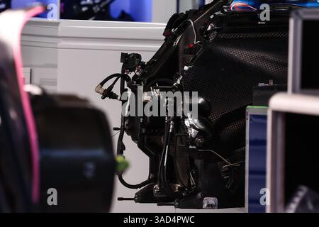 Alpine F1 Team A525, mechanical detail front wing during the Formula 1 Gulf Bahrain Grand Prix ...