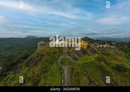 Nelligala International Buddhist Centre in Sri Lanka sits atop a scenic ...