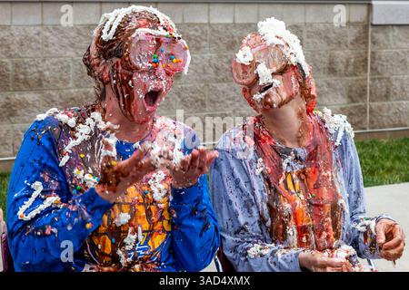 Teachers became "human sundaes" during a fundraiser at Blackhawk ...