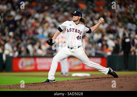 Houston Astros relief pitcher Steven Okert throws during a baseball ...