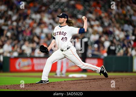 Houston Astros relief pitcher Steven Okert throws during a baseball ...