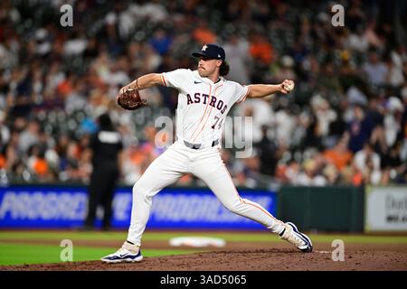 Houston Astros pitcher Bryan King during a baseball game in Kansas City ...