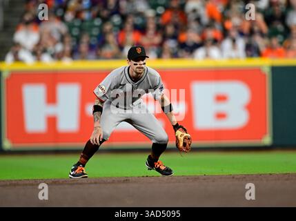 San Francisco Giants' Christian Koss hits an RBI single during the ...