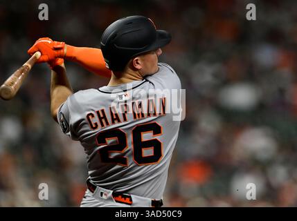 San Francisco Giants' Matt Chapman during a baseball game against the ...