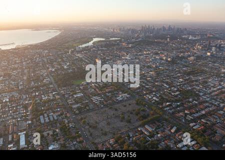 Aerial view of Brighton General Cemetery, Melbourne, Victoria Stock ...