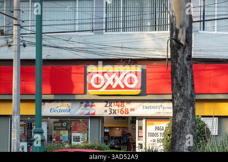The Mexican Oxxo Convenience Store Front Entrance Logo Outside The Shop ...