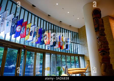 Flags and the Smithsonian, Washington, DC USA, Washington, District of ...