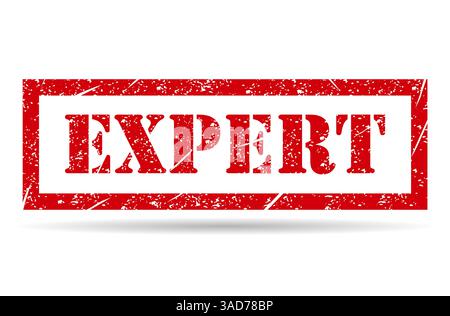Expert stamp shadow symbol, label sticker sign button, text banner ...